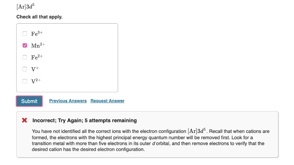Solved Identify Two Ions That Have The Following