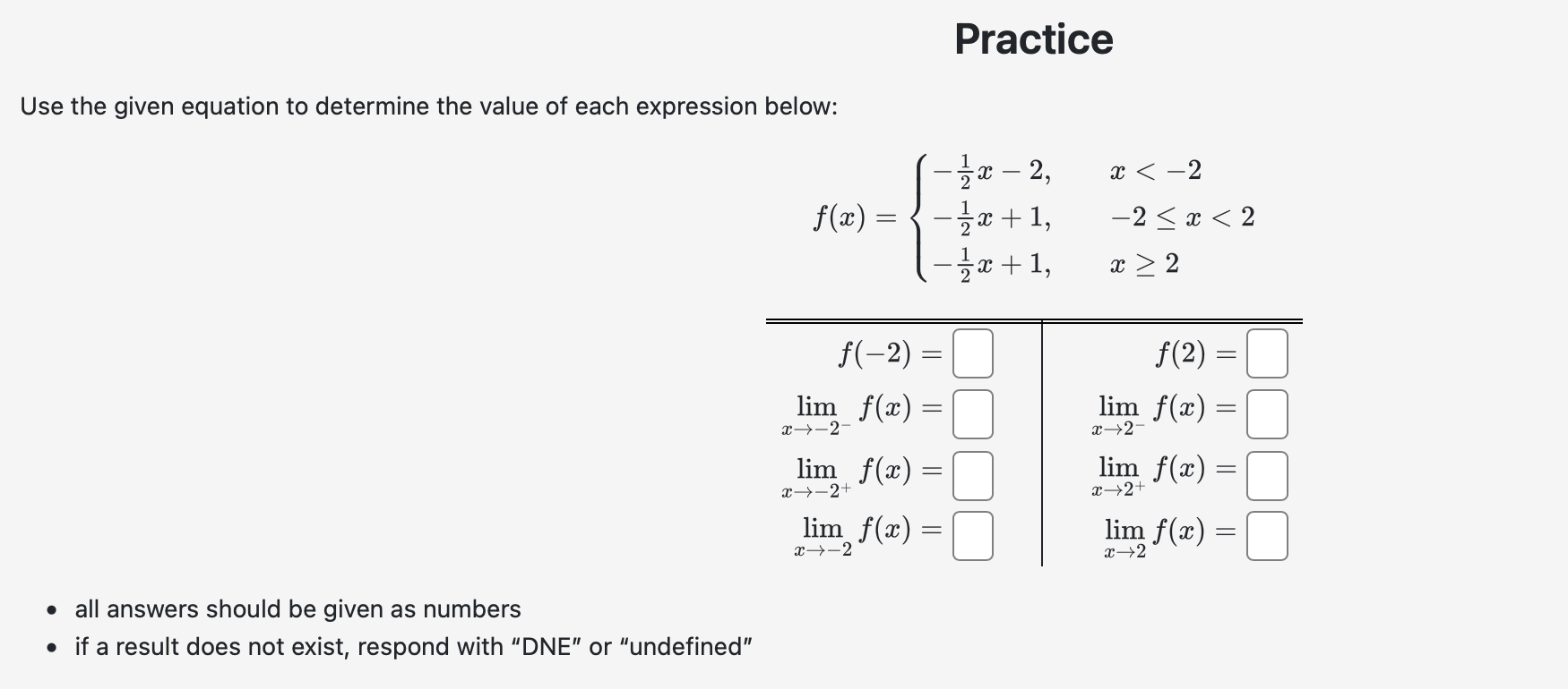 Solved Practice Use the given equation to determine the | Chegg.com