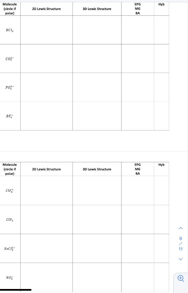 Solved Draw The 2d And The 3d Lewis Structure For Each