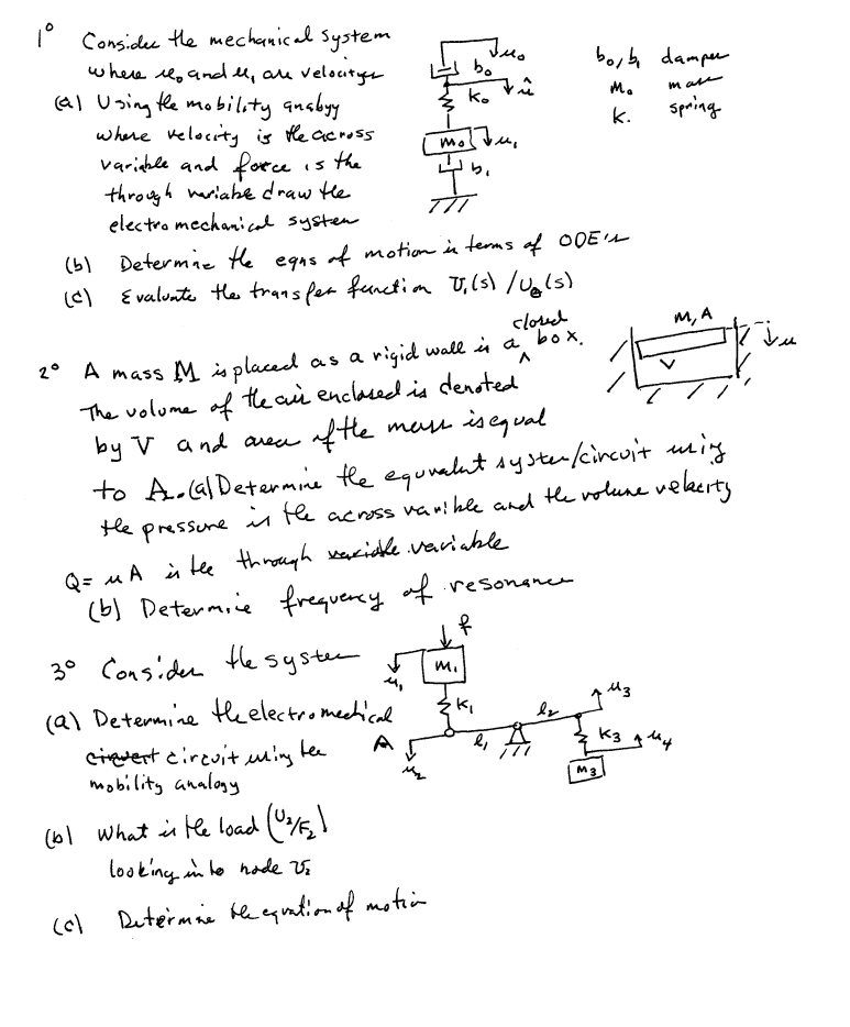 Solved 10 ﻿Consider the mechanical systemwhere μ0 ﻿and μ1 | Chegg.com