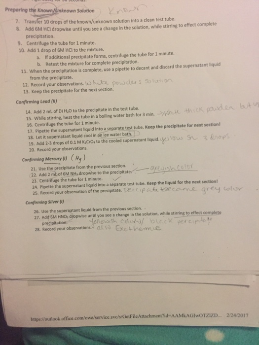Solved Preparing the Known/Unknown Solution 7. Transfer 10 | Chegg.com