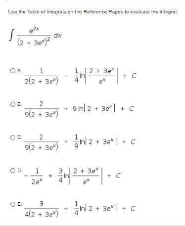 Solved Use the Table of Integrals on the Reference Pages to | Chegg.com