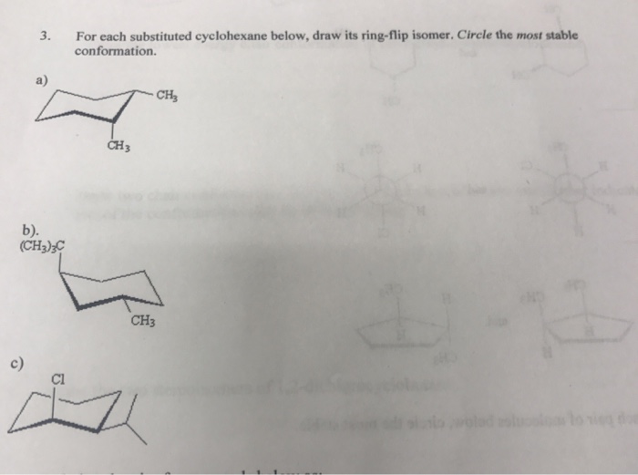 Solved For each substituted cyclohexane below, draw its | Chegg.com
