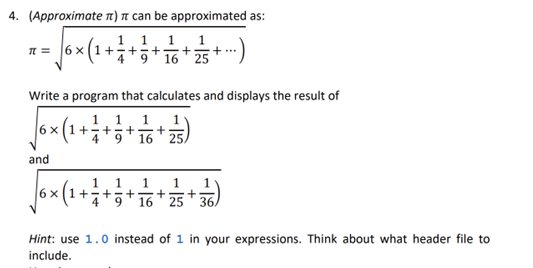 Solved (Approximate π ) π ﻿can be approximated | Chegg.com