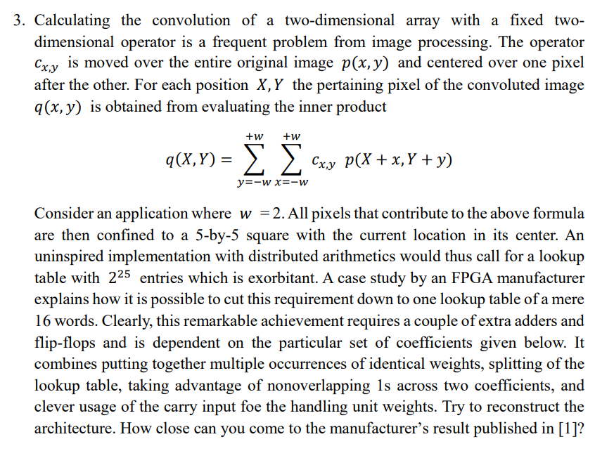 3. Calculating the convolution of a two-dimensional | Chegg.com