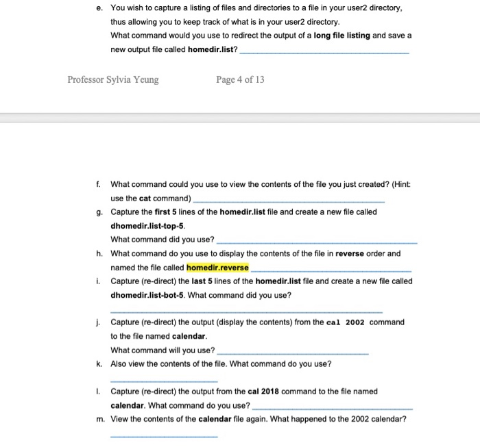 CSC156-Operating Systems Basics and Security Lab | Chegg.com