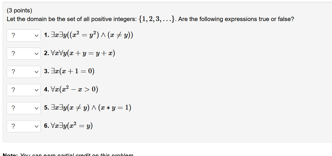 Solved (3 points) Let the domain be the set of all positive | Chegg.com