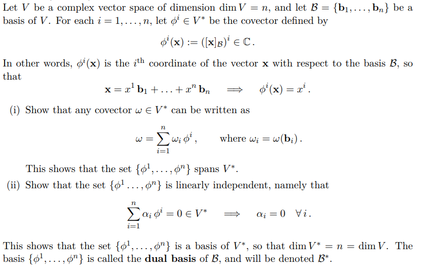 Solved Let V be a complex vector space of dimension dim V = | Chegg.com