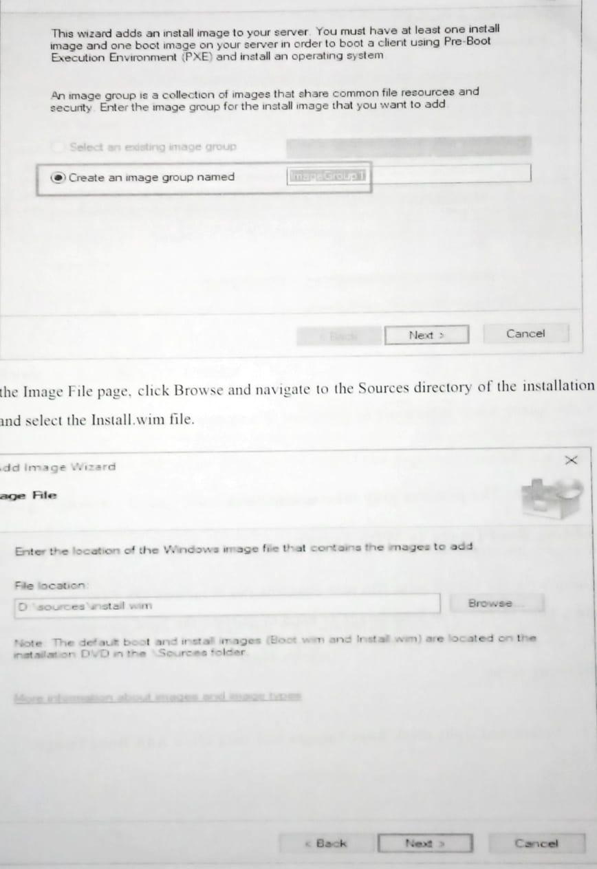 Solved This wizard adds an install image to your server You | Chegg.com