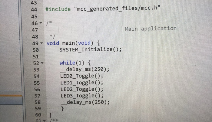 Using MPLAB and the given code ... the given code | Chegg.com