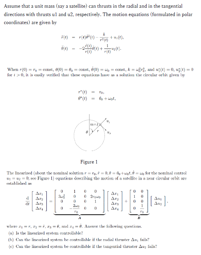 Solved Assume that a unit mass (say a satellite) ﻿can | Chegg.com