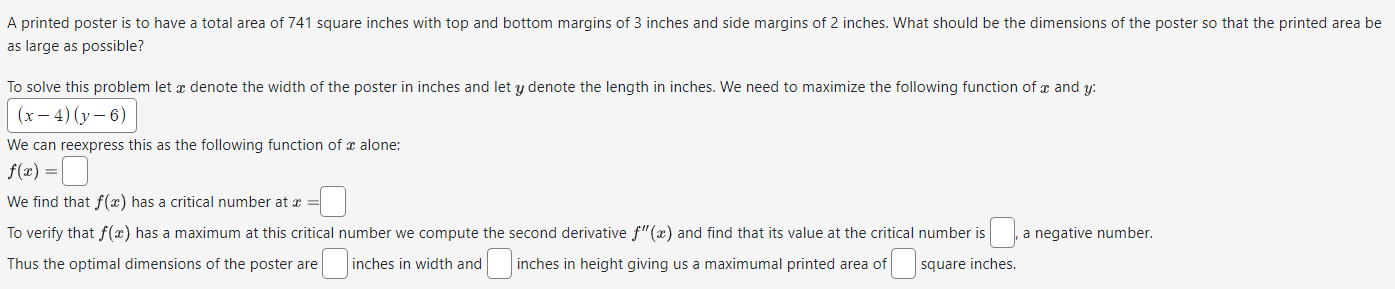as large as possible? To solve this problem let x | Chegg.com