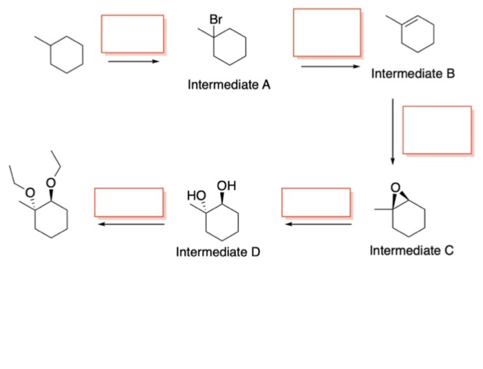 Solved Using the attached image, fill in the reagents in the | Chegg.com
