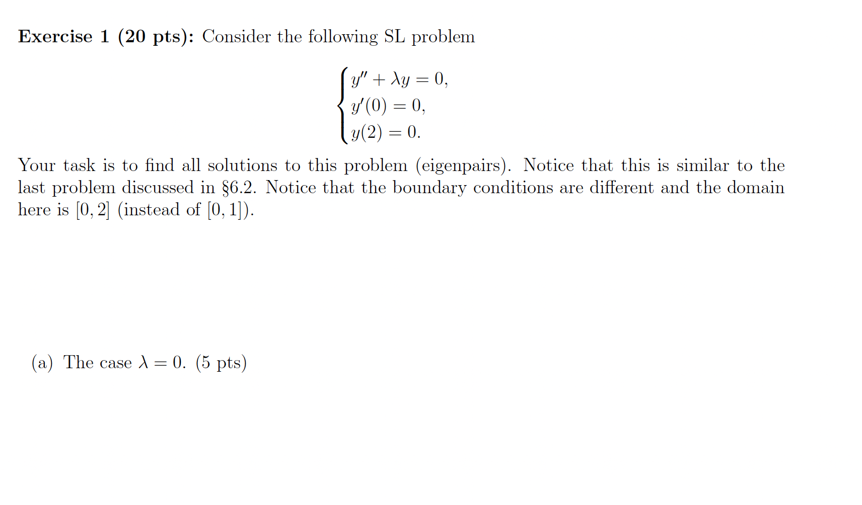 Solved Exercise 1 (20 pts): Consider the following SL | Chegg.com
