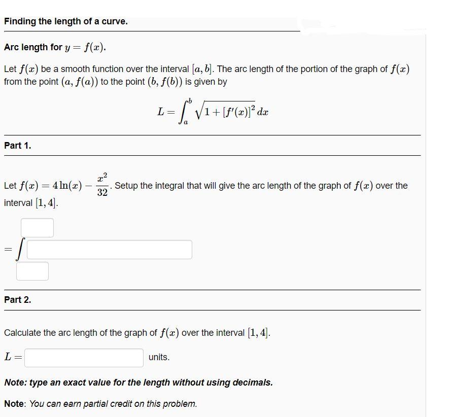 Solved Finding the length of a curve. Arc length for y=f(x). | Chegg.com