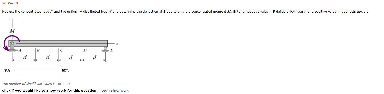 Solved The simply supported beam consists of a W410 × 85 | Chegg.com