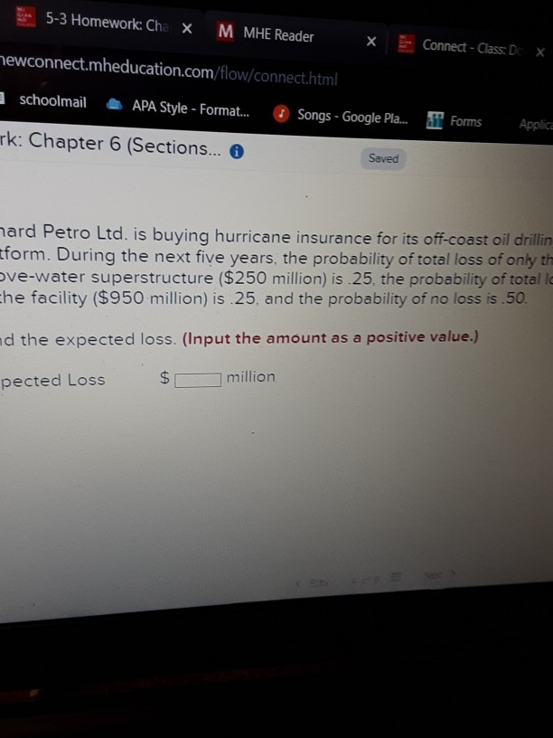 5-3 Homework: Cha X M MHE Reader X Connect - Class | Chegg.com