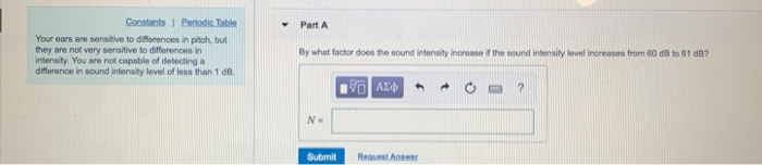 Solved Constants Perlodic Table PartA Your ears are | Chegg.com