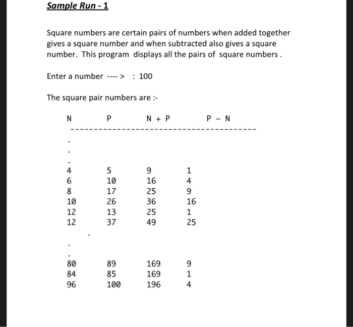 Solved Square numbers are certain pairs of numbers when | Chegg.com