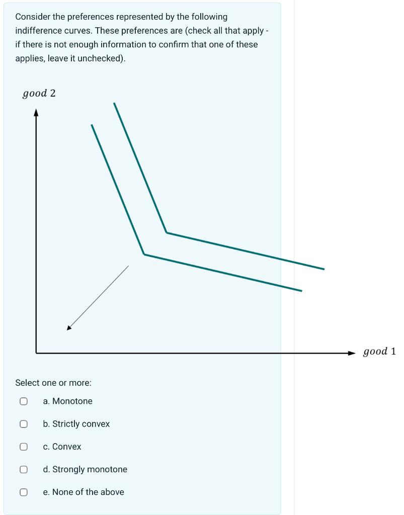 Solved Consider the preferences represented by the following | Chegg.com
