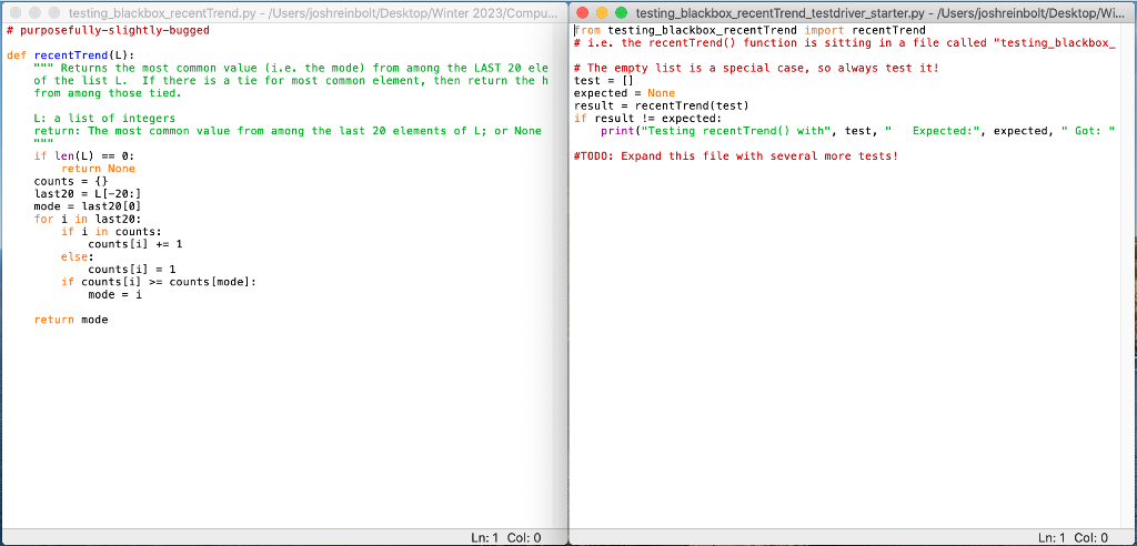 Solved Write a test driver that contains several tests for | Chegg.com