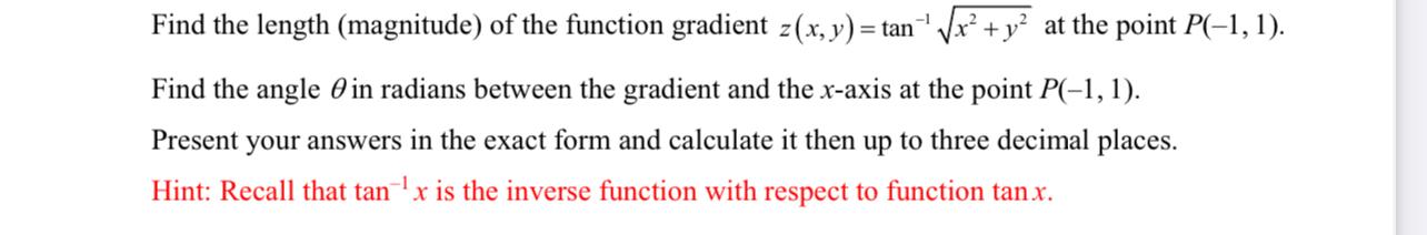 Solved Find the length (magnitude) of the function gradient | Chegg.com