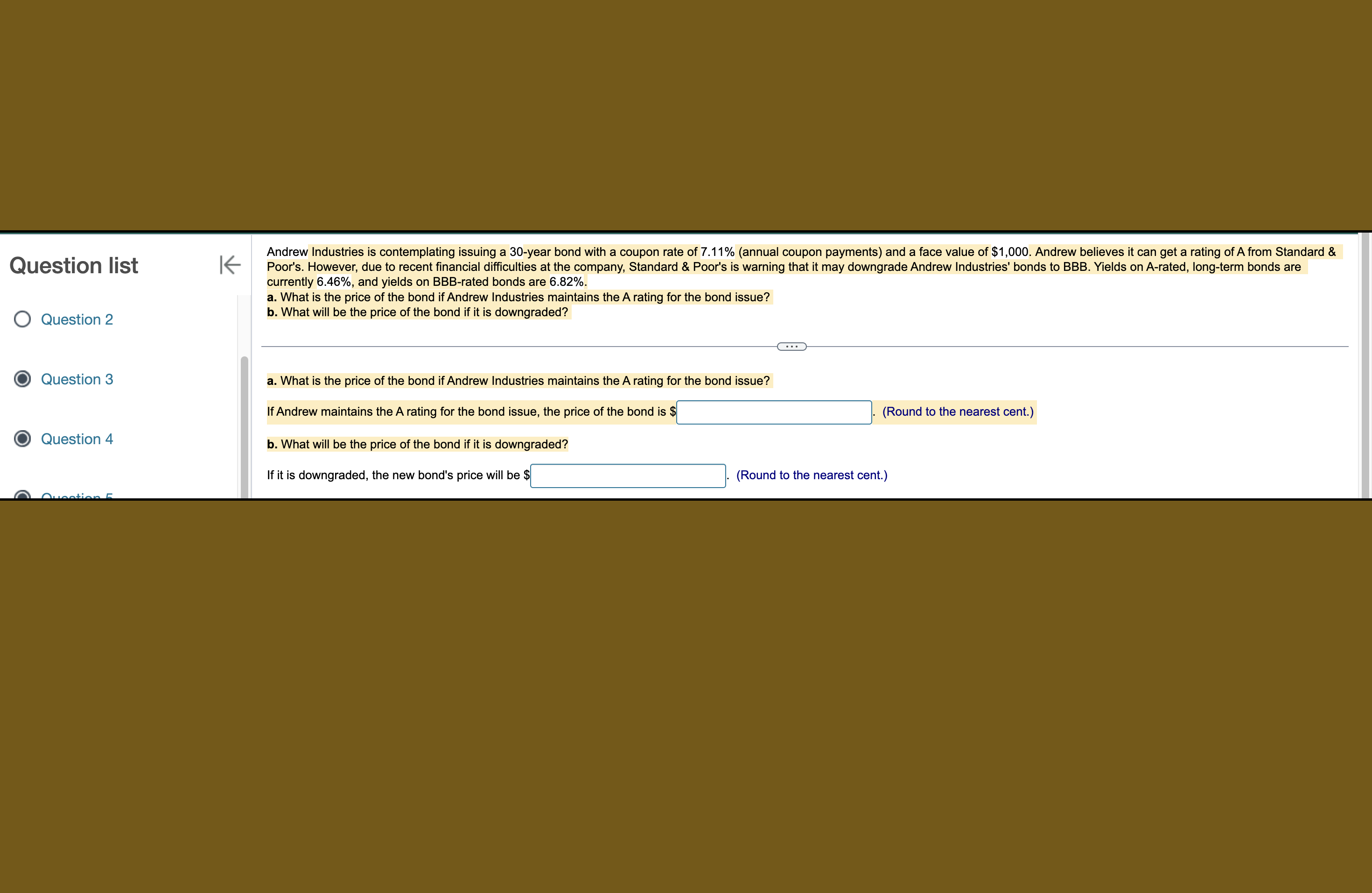 Solved Question list Question 2 Question 3 Question 4 | Chegg.com