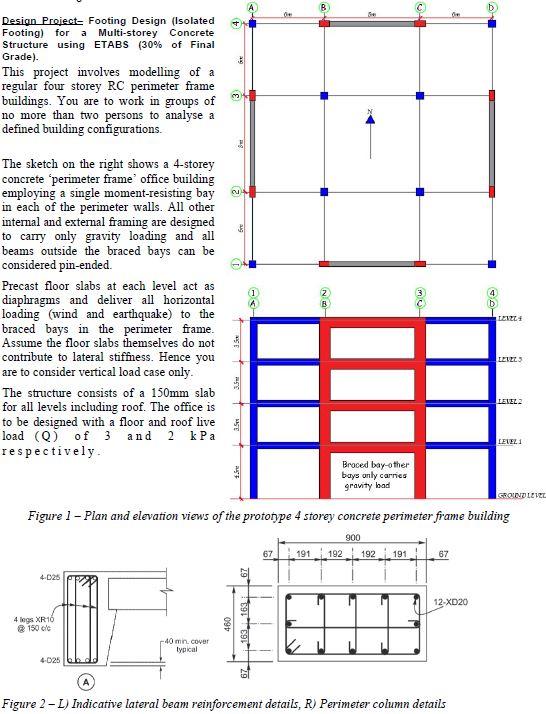 Design Project- Footing Design (Isolated Footing) for | Chegg.com