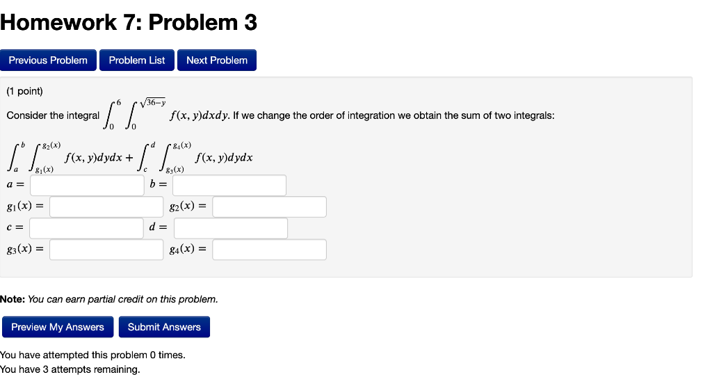 Solved Homework 7 Problem 6 Previous Problem Problem List