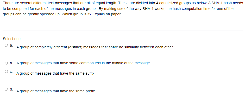 Solved There are several different text messages that are | Chegg.com