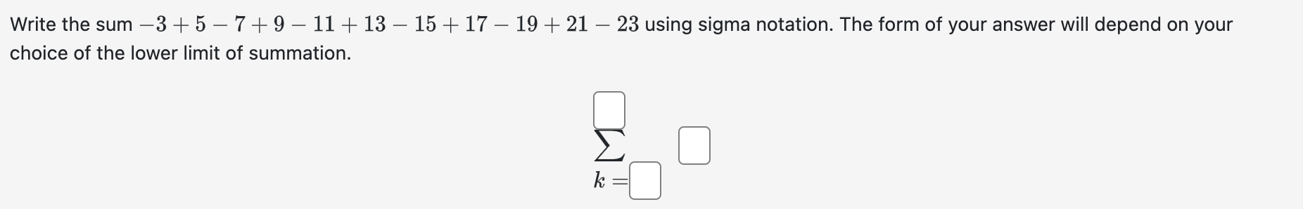Solved Nrite The Sum −35−79−1113−1517−1921−23 Using 