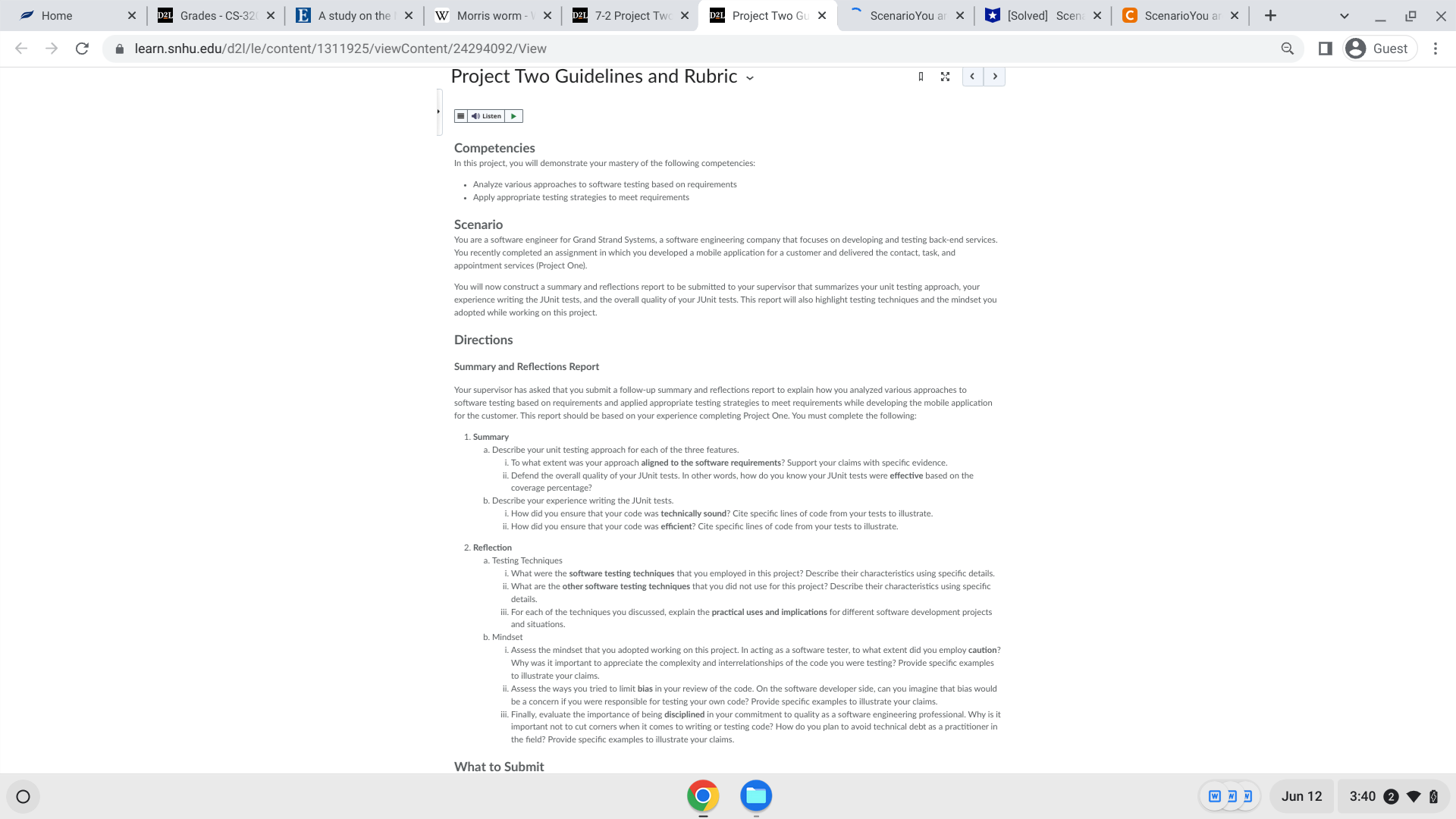 Solved Competencies In this project, you will demonstrate | Chegg.com
