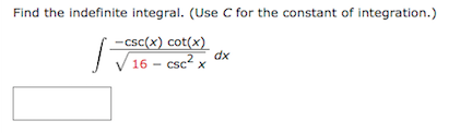 Solved Find the indefinite integral. (Use C for the constant | Chegg.com