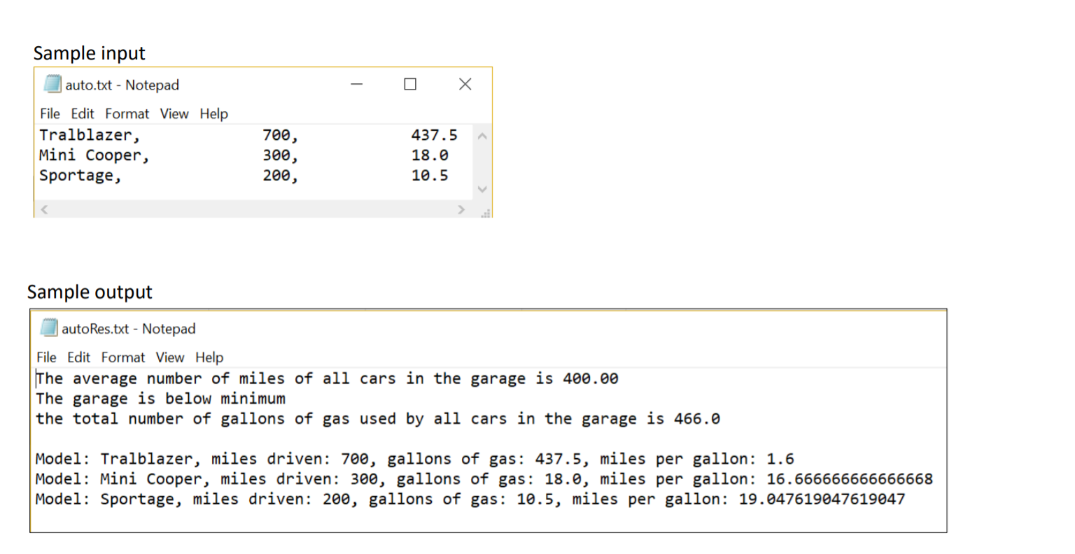 Solved You Are Required To Write A Client Class As A Garage