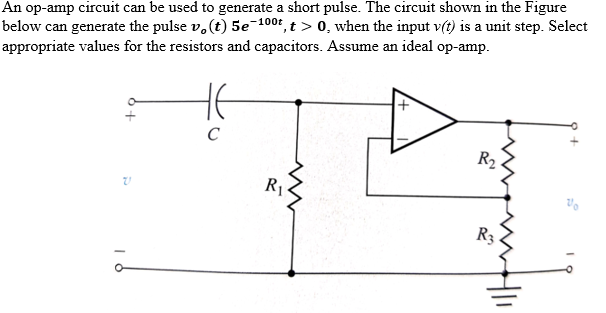 Solved An op-amp circuit can be used to generate a short | Chegg.com