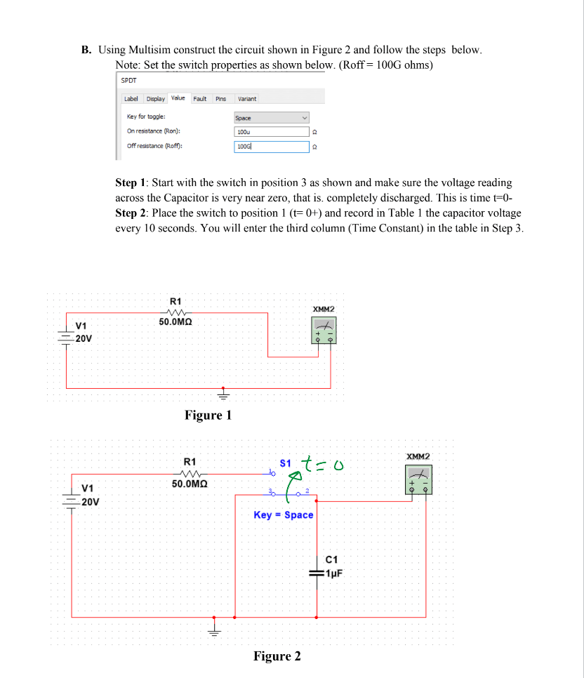 Solved Part 1: Behavior of a Resistor-Capacitor circuit as | Chegg.com