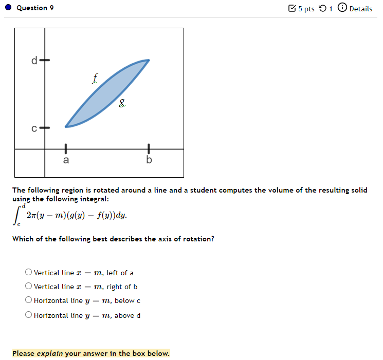 Solved Question 9 5 pts 5 1 Details d & C + a CU b The | Chegg.com