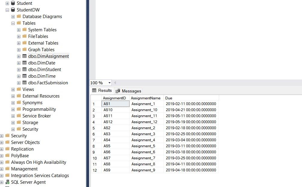 Use Visual Studio to create data cubes for StudentDW | Chegg.com