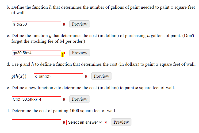 Solved b. Define the function h that determines the number | Chegg.com