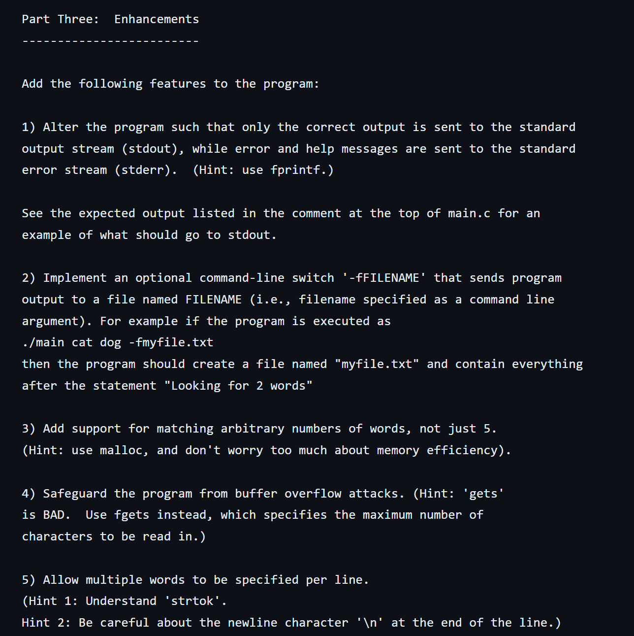 Solved About this program: - This program counts words. - | Chegg.com