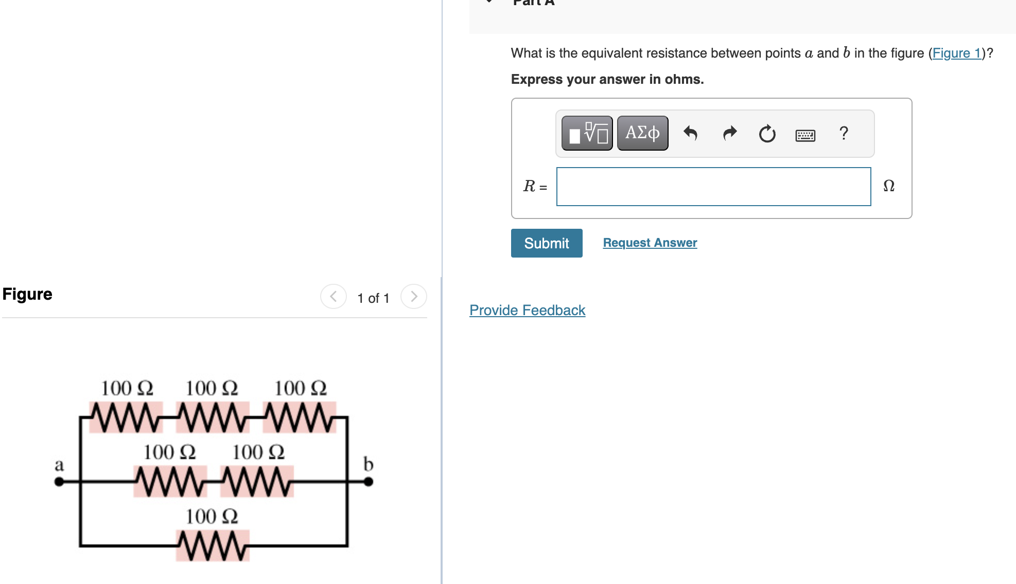 Solved What is the equivalent resistance between points a | Chegg.com