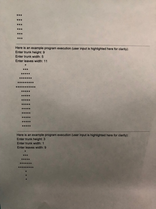 Solved Loops Drawing a tree In this programming assignment, | Chegg.com