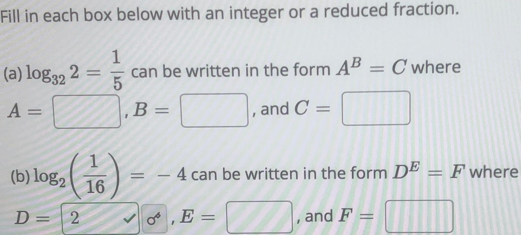 Solved Fill in each box below with an integer or a reduced | Chegg.com