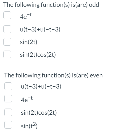 Solved The following function(s) ﻿is(are) | Chegg.com
