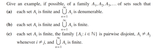 Solved Give an example, if possible, of a family A1,A2,A3,… | Chegg.com
