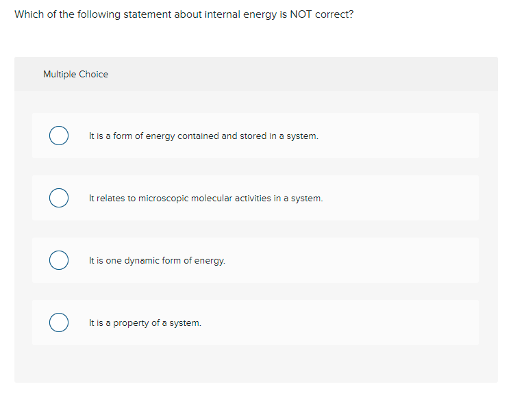 Solved Which of the following statement about internal | Chegg.com