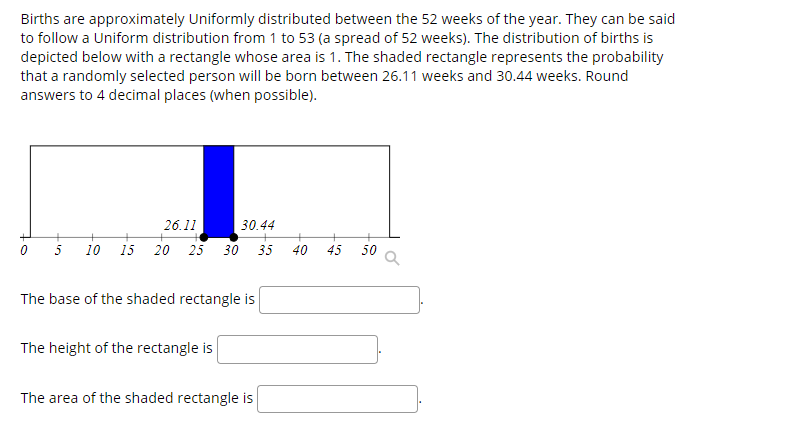 Solved Births are approximately Uniformly distributed | Chegg.com