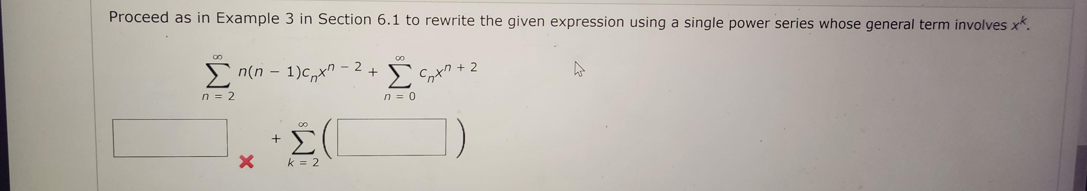 Solved Proceed as in Example 3 in Section 6.1 to rewrite the | Chegg.com Solved Proceed as in Example 3 in Section 6.1 to rewrite the | Chegg.com
