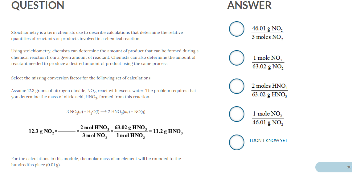 Solved Stoichiometry is a term chemists use to describe | Chegg.com