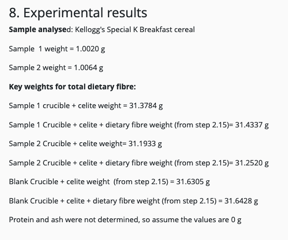 Calculate corrected %TDF of dry sample by first | Chegg.com